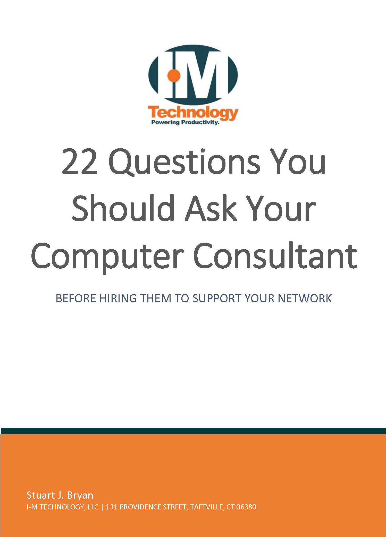 22 Questions for IT Provider | I-M Technology, LLC